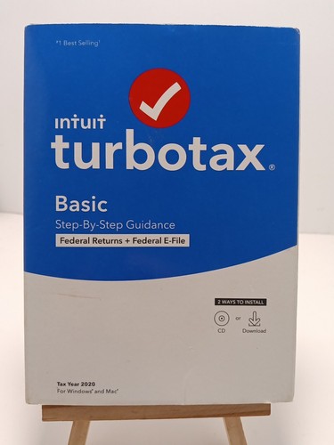 Intuit Turbotax Tax Software Basic 2021 Federal Returns + E-File CD or ...