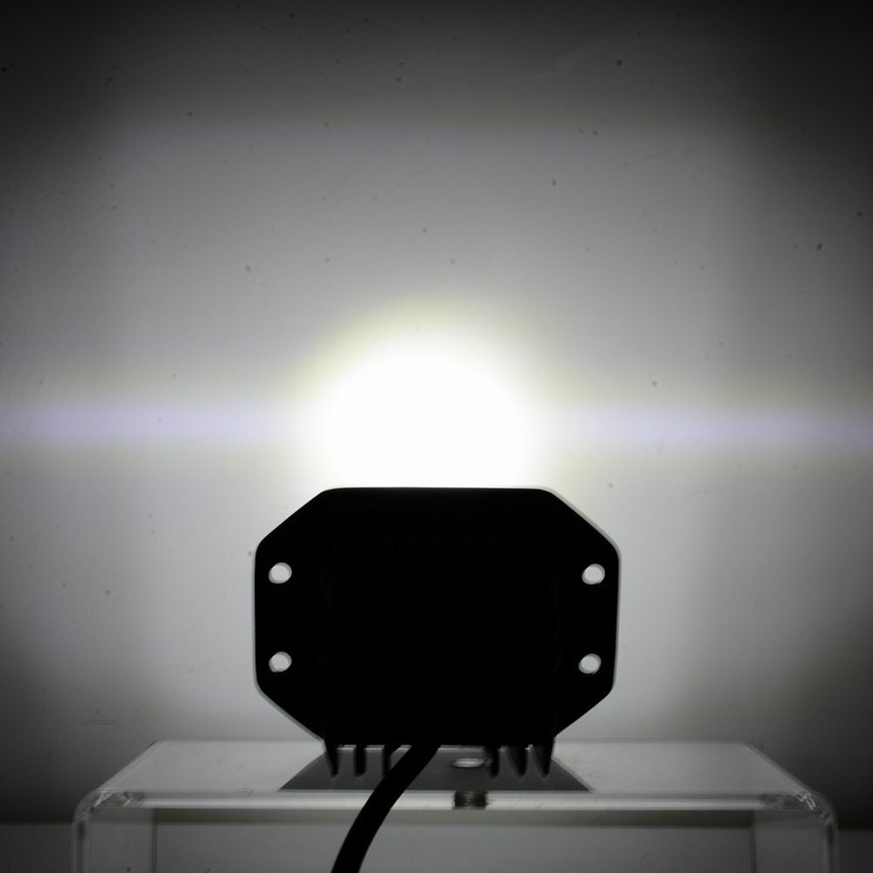 2X 5" Flush Mount LED Light Cube Pods Backup Reverse Bumper Fog Lights ...