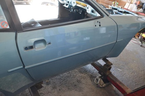 1983 PORSCHE 944 2.5L MT PASSENGER RIGHT FRONT BLUE DOOR SHELL ASSEMBLY ...