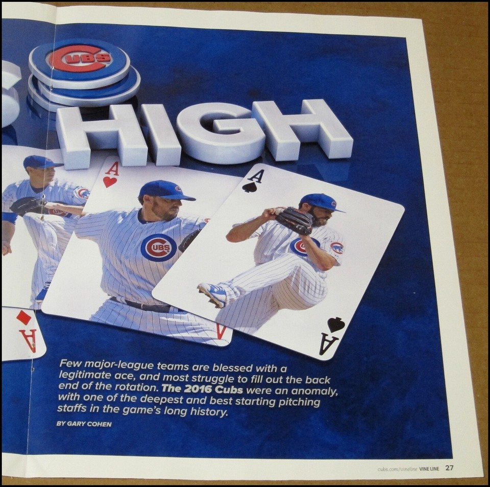 2016 Chicago Cubs Foldout Jon Lester Jake Arrieta John Lackey Kyle ...