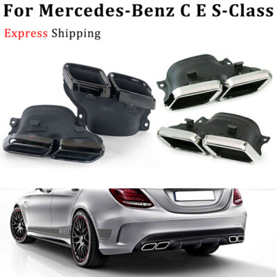 For Mercedes Benz C E S Class W205 C200 C180 Modified Car Exhaust Tail ...