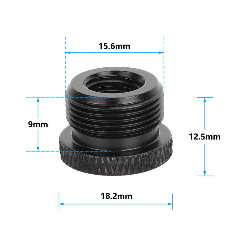 CAMVATE 5-Pack Aluminum Mic Thread Adapter 3/8"-16 Female to 5/8"-27 ...