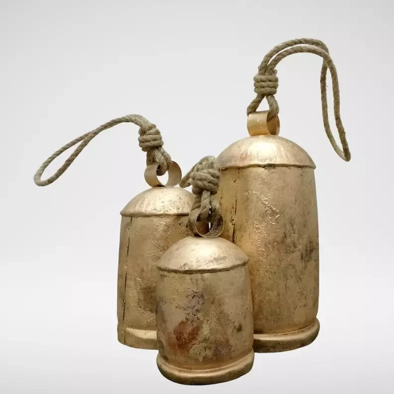 Christmas Bell Set of 15 Giant Harmony Cow Bells Vintage Handmade ...