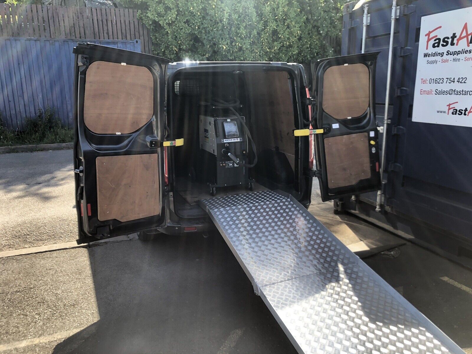 VAN ALUMINIUM FOLDING LOADING RAMP FOR VANS MOTORCYCLES BIKES QUADS ...