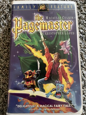 The Pagemaster (VHS, 1994) Video Cassette Tape Clamshell Case Movie ...