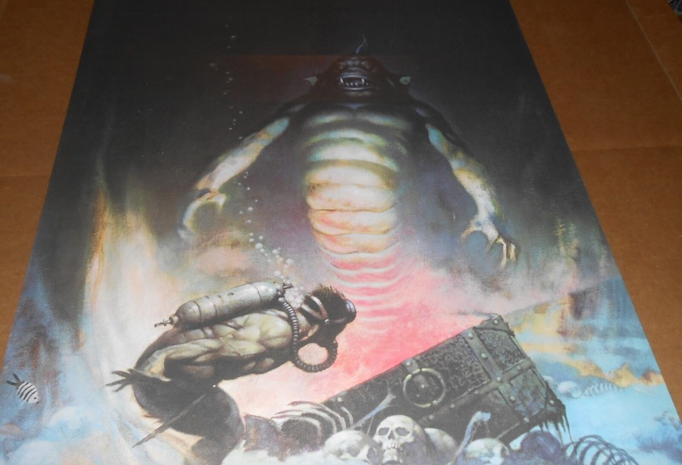 Frank Frazetta Sea Monster Poster Print Original Vintage 23x17 | eBay