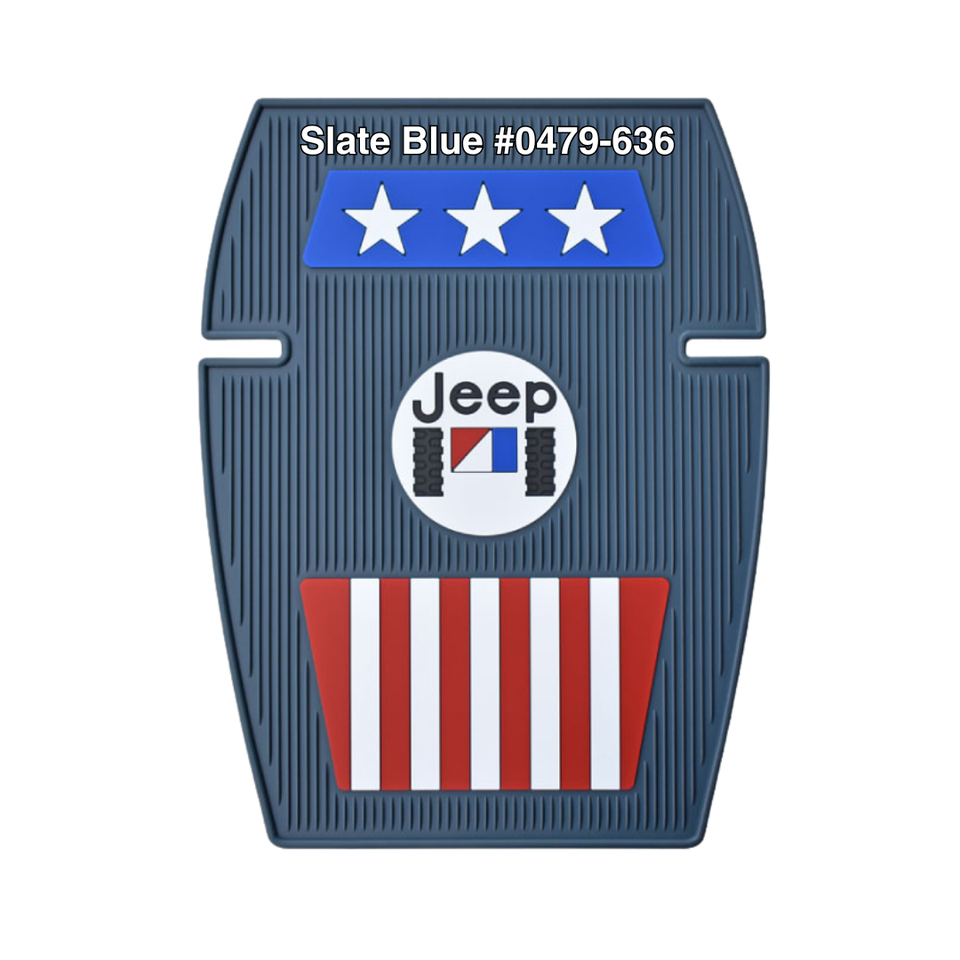 Slate Blue AMC Jeep Americana Floor Mat Pair (Set of 2) - Mopar ...