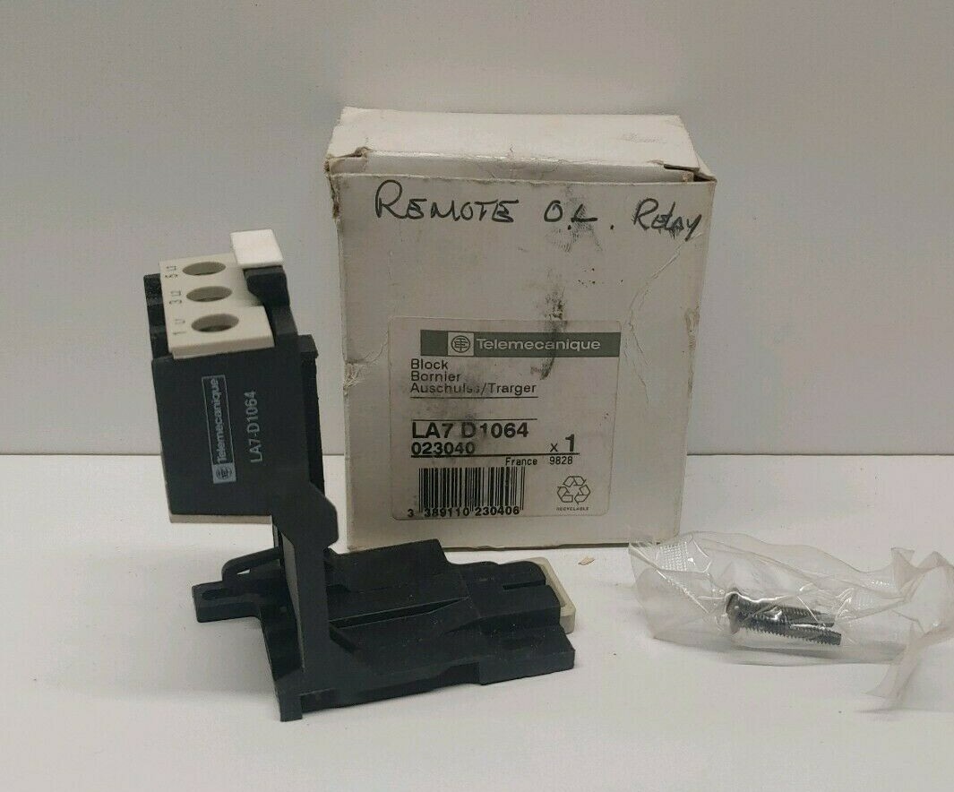 NEW OLD STOCK! TELEMECANIQUE OVERLOAD RELAY MOUNTING BLOCK LA7D1064 | eBay