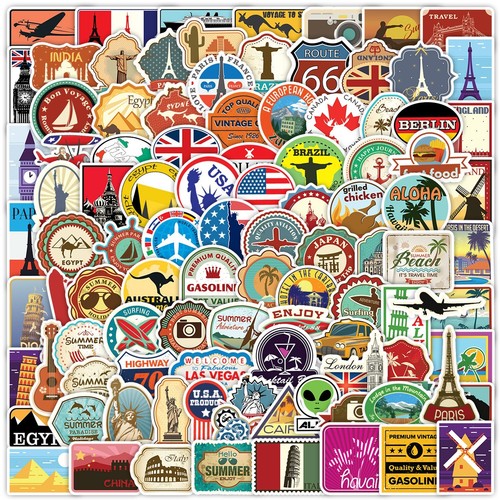 ⭐ 100 Piece Travel/Suitcase/Travel/Holiday Style Sticker Bomb | eBay