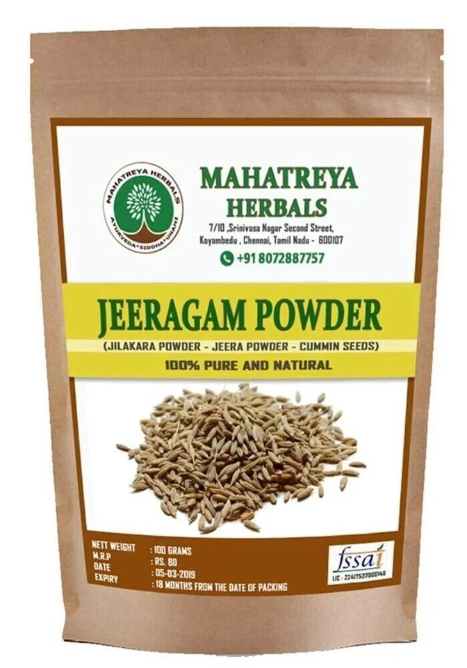 Mahatreya Herbals Jeeragam Powder 100g | eBay