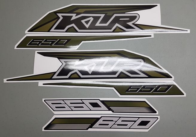 KLR650 graphic kit decals stickers shroud Olive Drab fits Kawasaki KLR ...