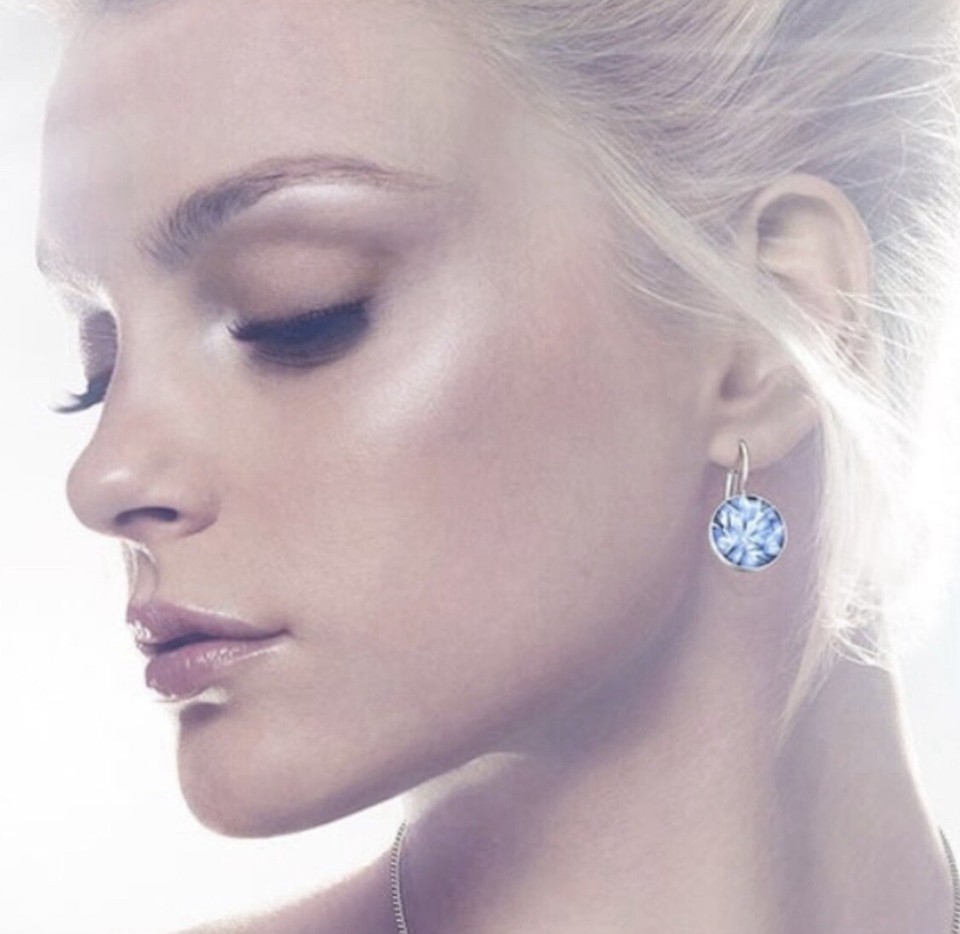 Genuine Swarovski Bella Drop Earrings, Large, Light Blue, 5528515. BNIB ...