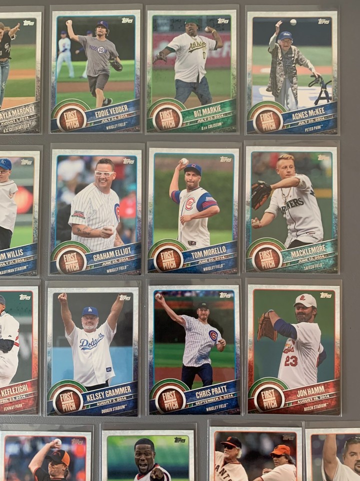 2015 Topps First Pitch Inserts - You pick - Stars Celebrities 50 Cent ...