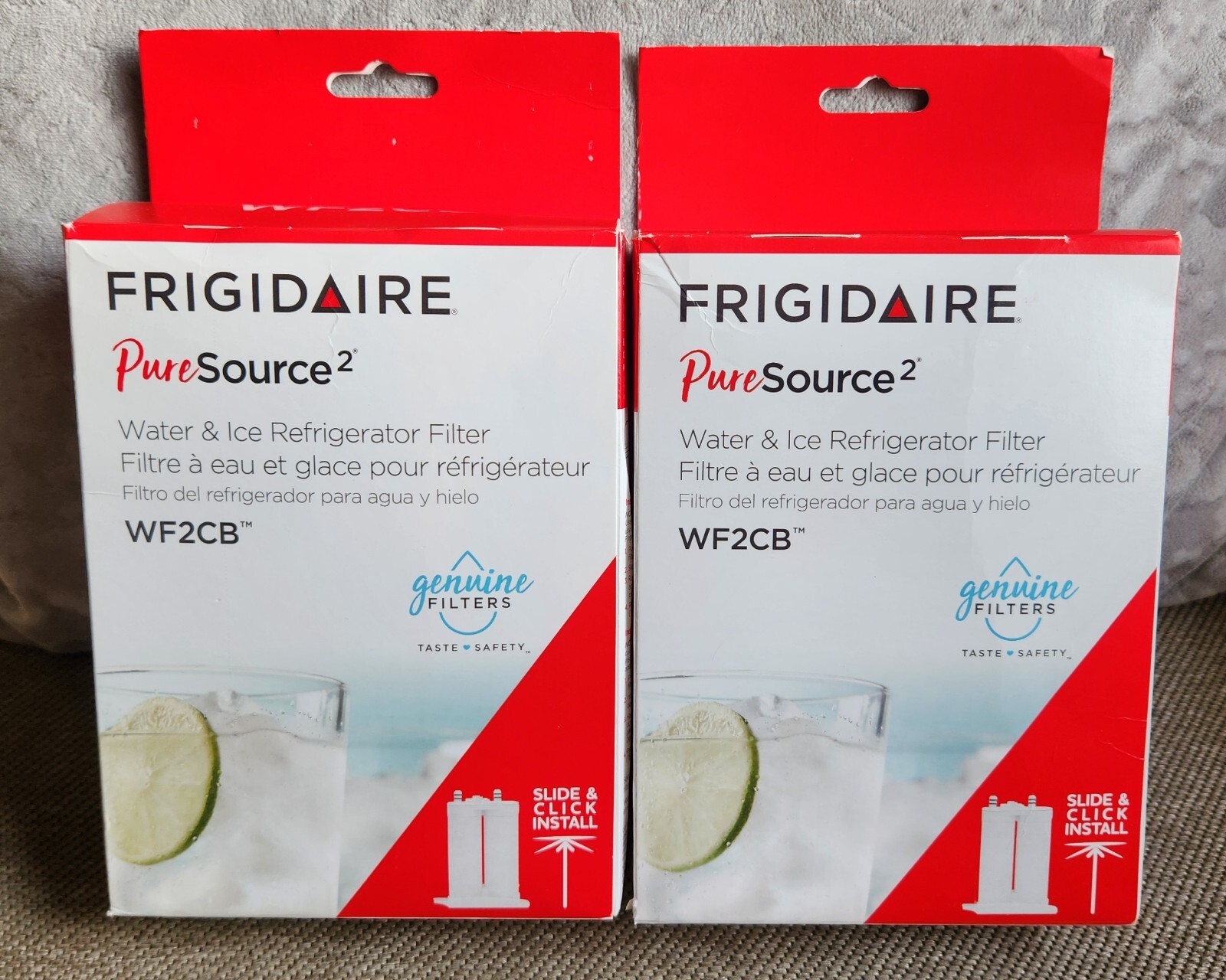 New Frigidaire Pure Source 2 Water & Ice Refrigerator Filter WF2CB Pair ...