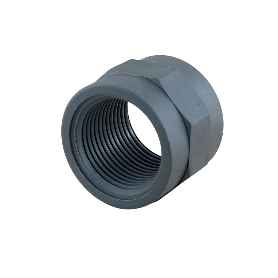QUTO BSP Dn25 G1" BSPP Through Tread short PVC Coupling with Groove ⬇ ...