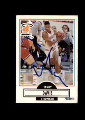 Terry Davis 1990-91 Fleer Update Heat authentic autographed card | eBay