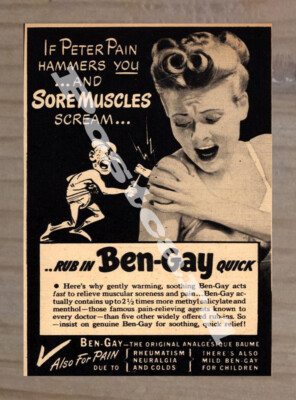 Historic Ben-Gay Peter Pain Sore Muscles Advertising Postcard | eBay