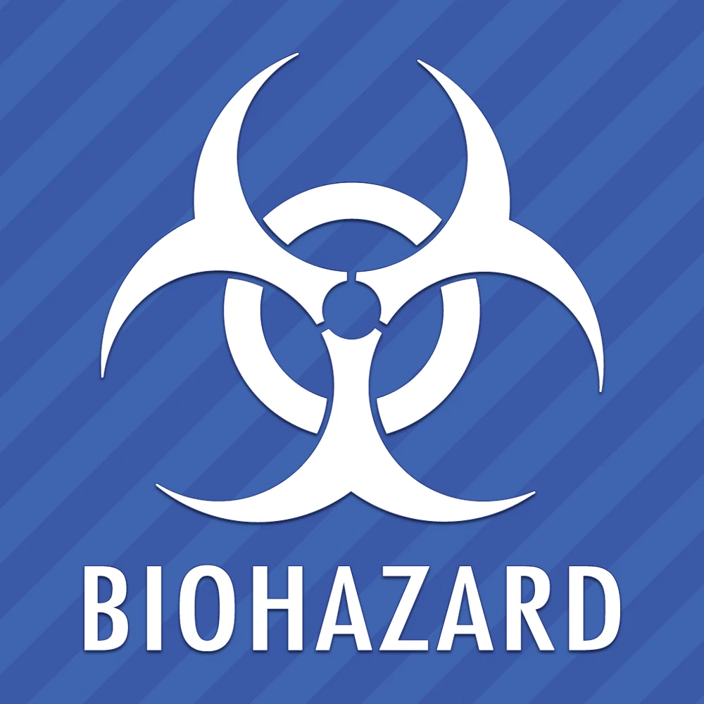 Blue Biohazard Logo