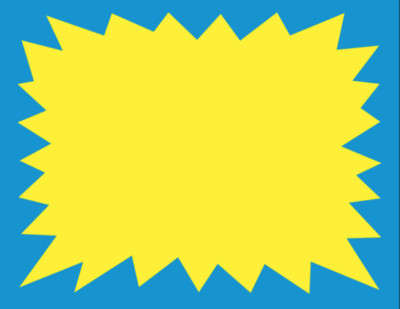 RETAIL SALE SIGNS Starburst Price Display Signs-Blue & Yellow-100 pcs-8 ...