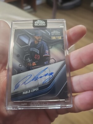 2023 TOPPS CHROME BLACK PABLO LOPEZ On CARD AUTO 108/150 | eBay