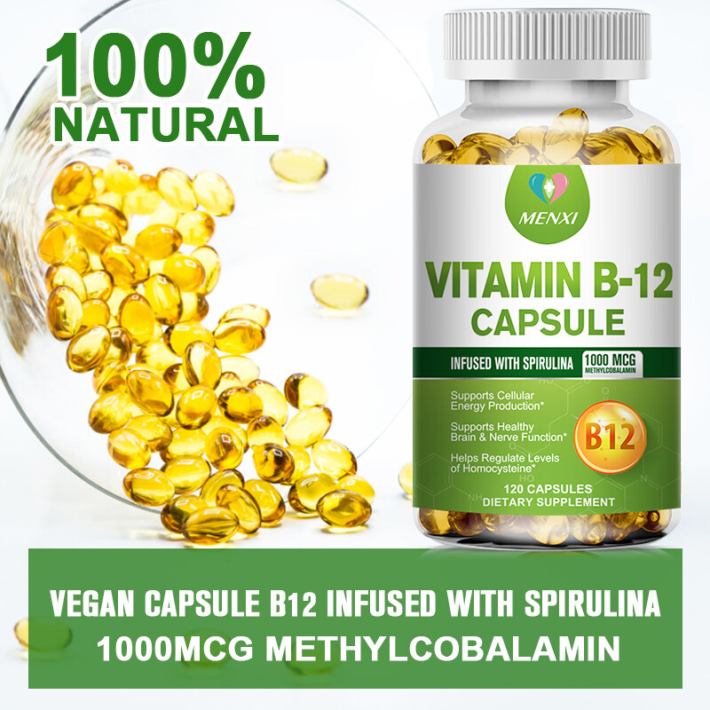 Vitamin B-12 Complex Capsules,B-12 Vitamins,Energy,Cardio,Aids Nervous ...