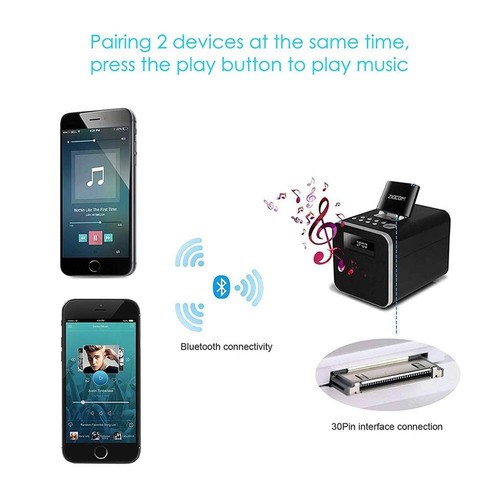 Bluetooth Adapter Receiver iPhone iPod Bose SoundDock 30 Pin Dock ...