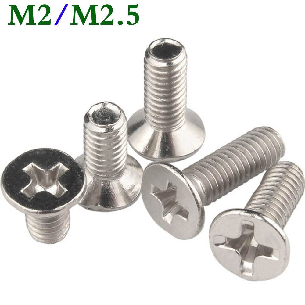 M2 M2.5 316 Stainless Steel Phillips Flat Head Countersunk Machine ...