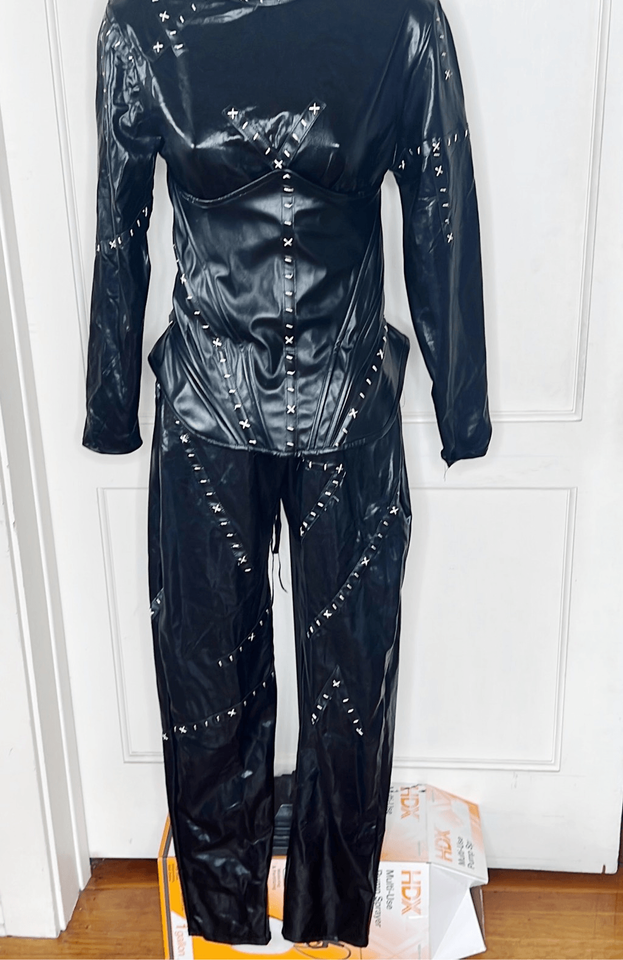 Super Heroine Feline Femme Fatale Jumpsuit Costume with Corset XL | eBay