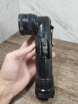 Vintage US Army Fulton MX-991U Angle Head Handheld Flashlight Black USA ...