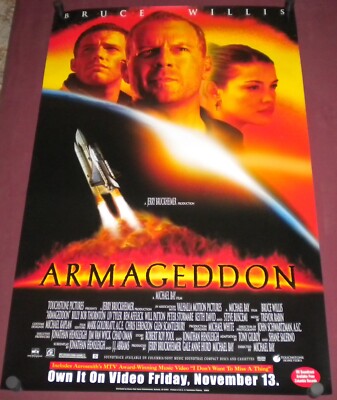 Armageddon Movie Poster 26x40 S/S Bruce Willis Liv Tyler Billy Bob ...