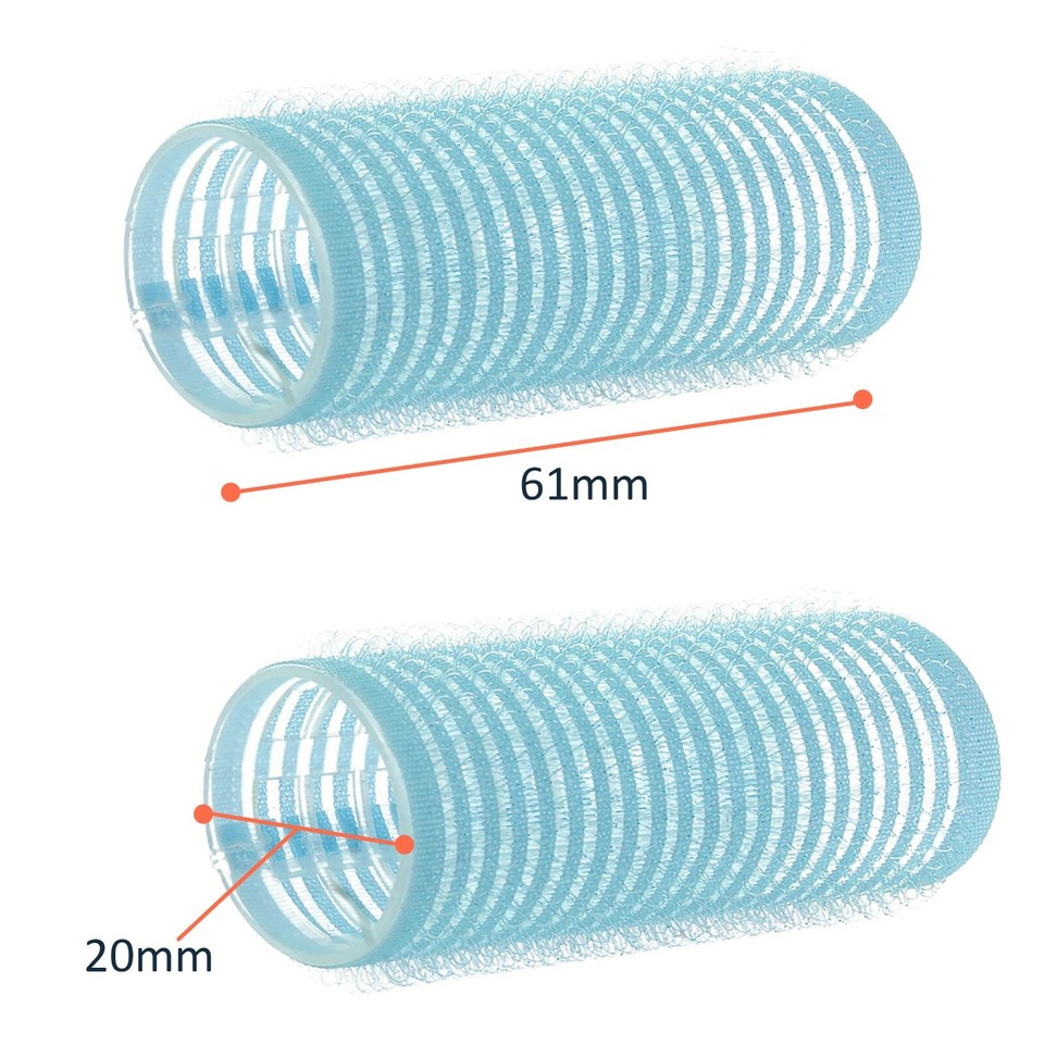 12 x Small 20mm Cling Hair Roller Self Grip Curlers Curl Wave Styling ...