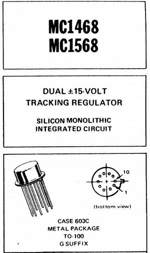 New VIntage Motorola MC1468G/MC1568G Dual Linear Voltage Regulator | eBay