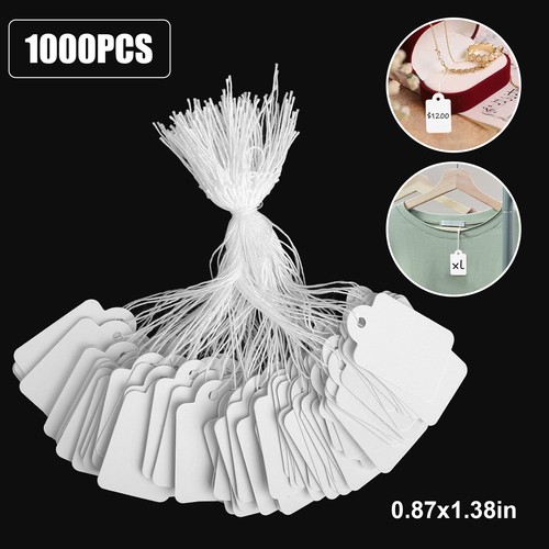 1000x White Sale Price Garment Tags Hang String Cloth Labels for ...