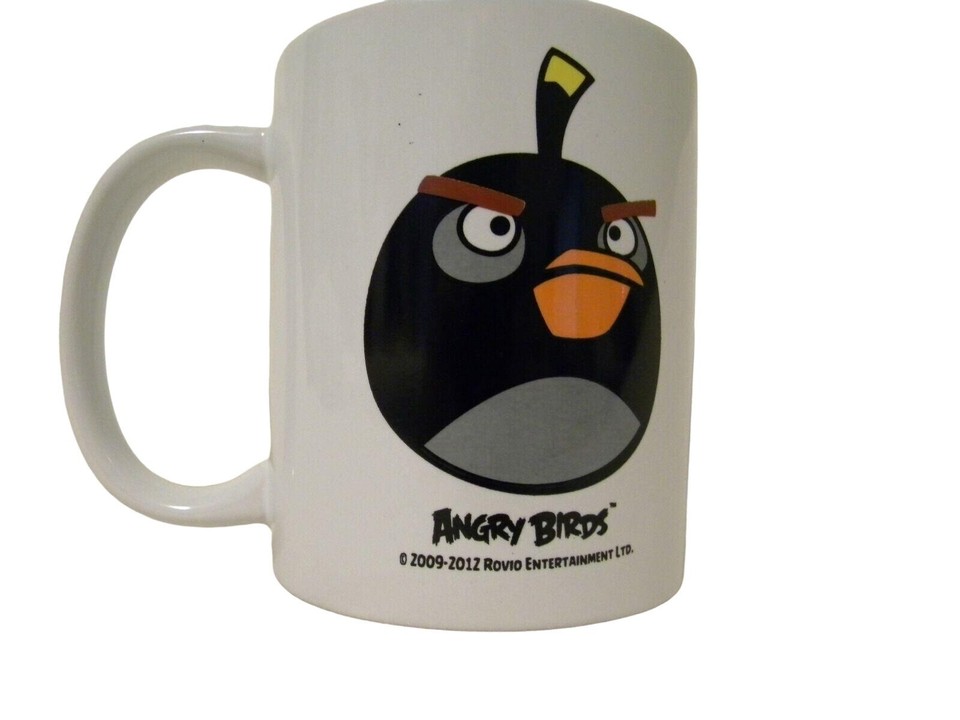 Angry Birds Coffee Mug Cup Black Bird Rovio Entertainment Flawed | eBay