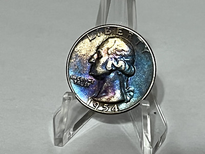 Toned 1954 P Quarter 90% Silver EXACT COIN SHOWN # WD-66 | eBay