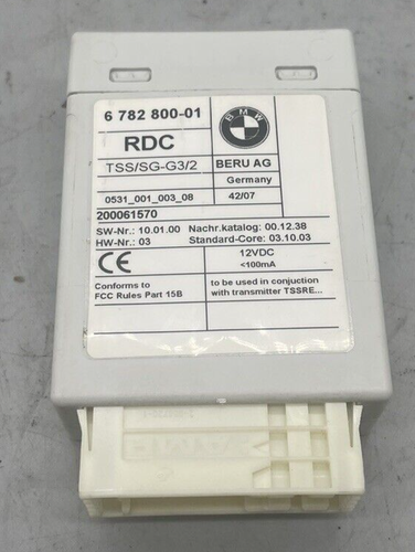 A54-390 2007-2010 BMW 3 CONTROL UNIT RDC TIRE PRESSURE MONITOR MODULE ...