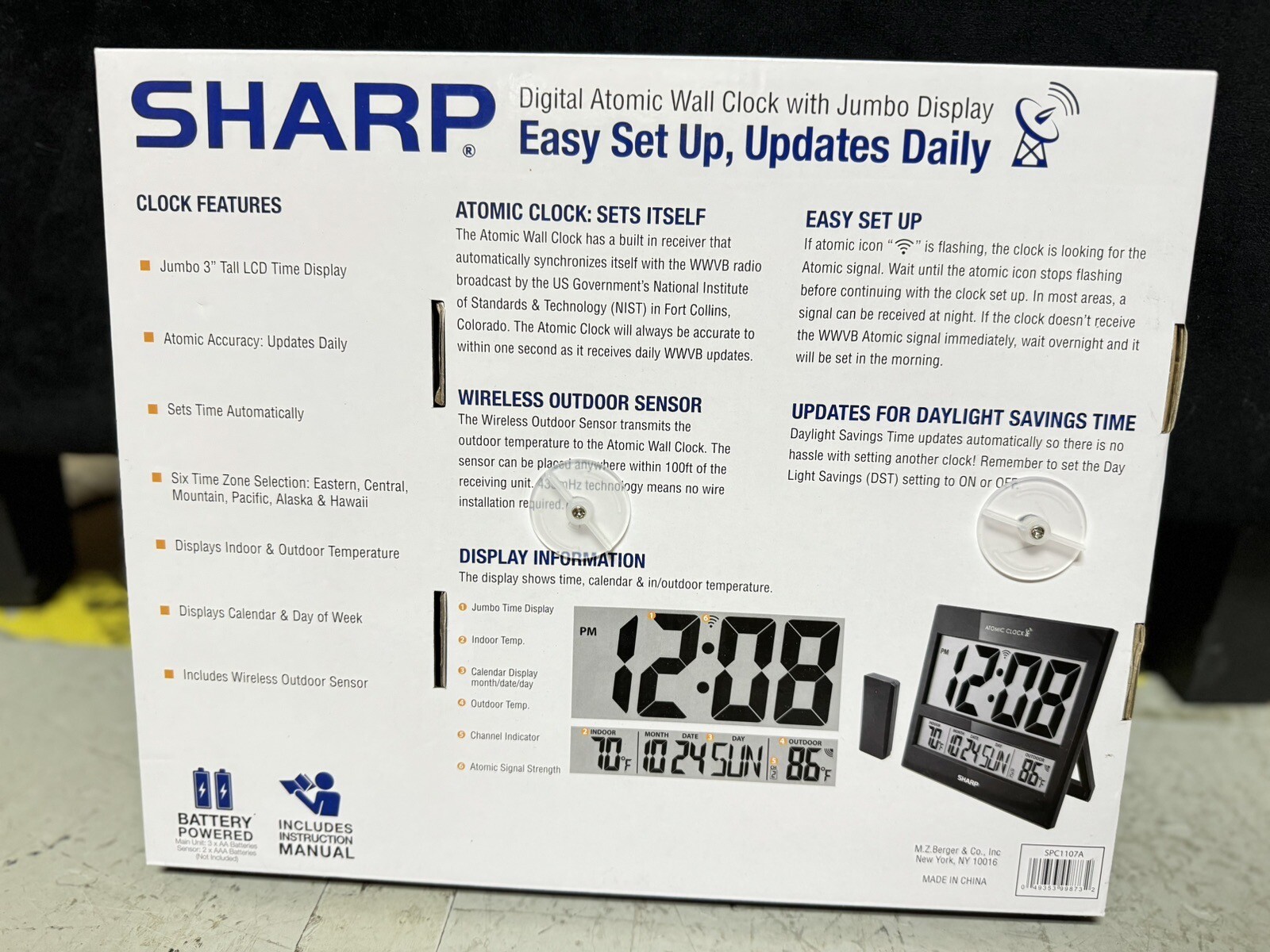 Sharp SPC1107 Digital Atomic Clock - Black for sale online | eBay