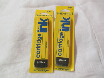 Vintage Sheaffer Skrip 2 boxes Ink refill Cartridges Jet black NIP | eBay