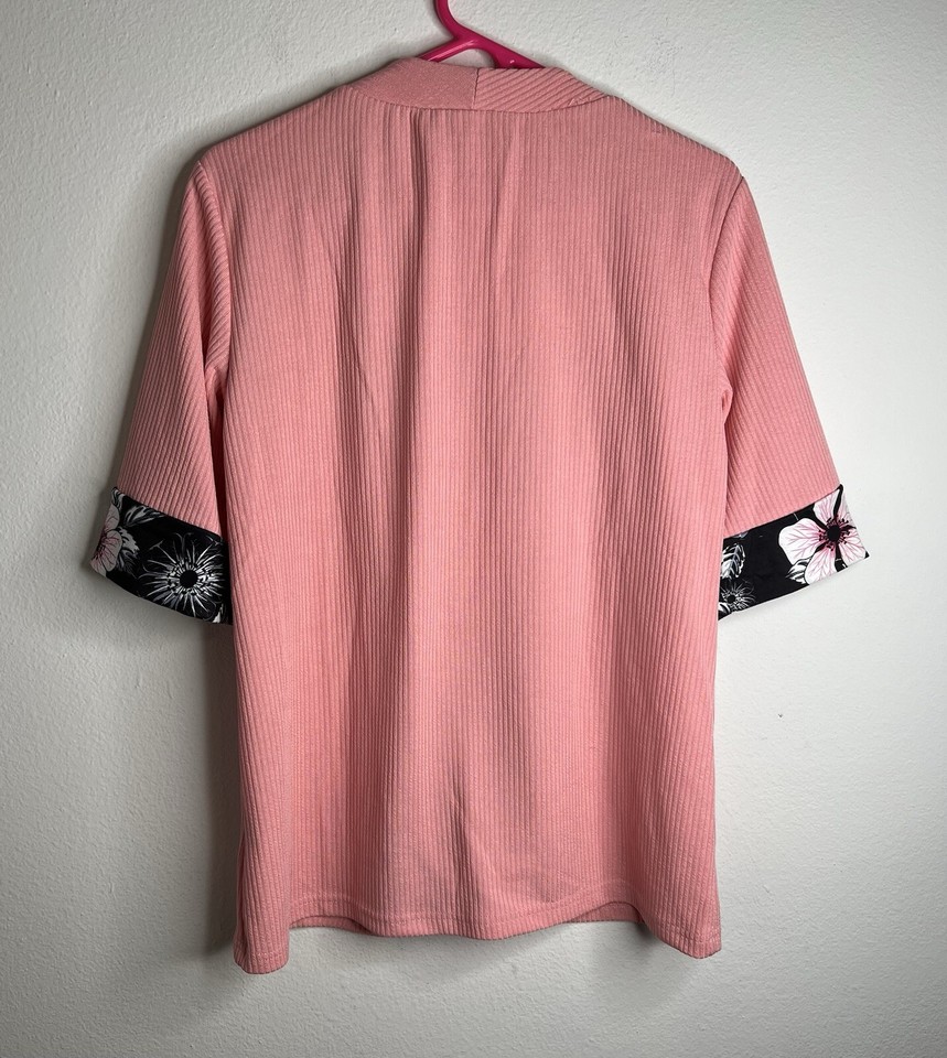 Temu Women Style Tunic Floral Print Top 2-1 Short Sleeve Size XL | eBay