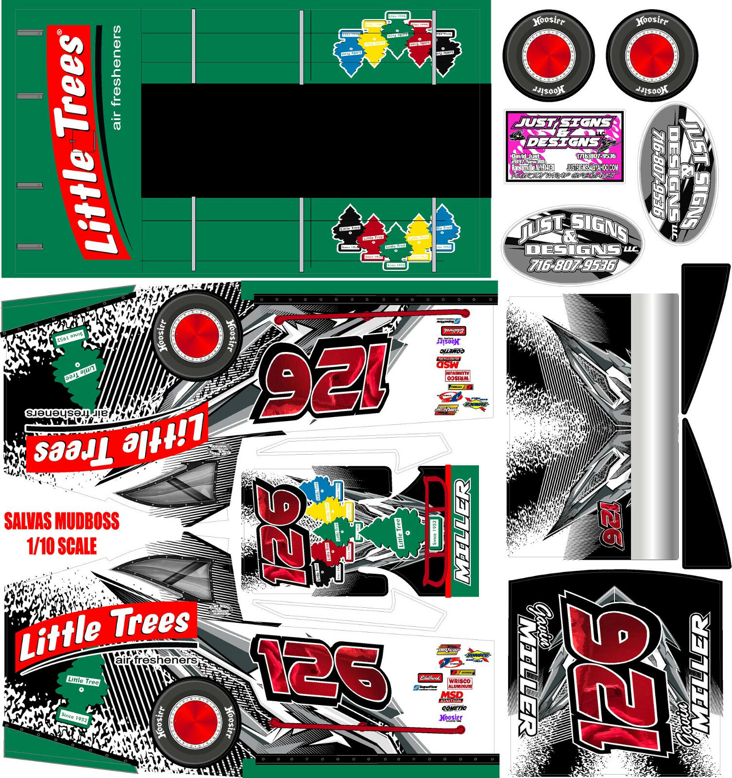 SALVAS MUDBOSS TRAXXAS SLASH little trees THEME WRAP KIT | eBay