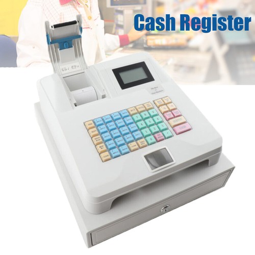 Electronic POS System Cash Register w/ 48 Keys 8 Digital Retail ...