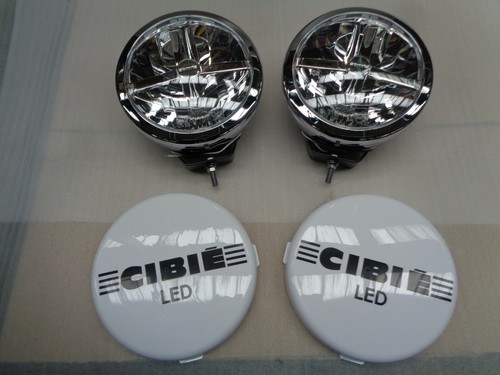 PAIR CIBIE SUPER OSCAR LED SPOTLIGHTS 9" 12V / 24V FULL CHROME 045310 ...