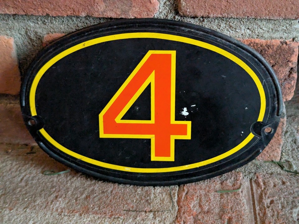 Vintage Huffy Thunder Road Number Plate Shield Badge 4 Old School 1980s ...