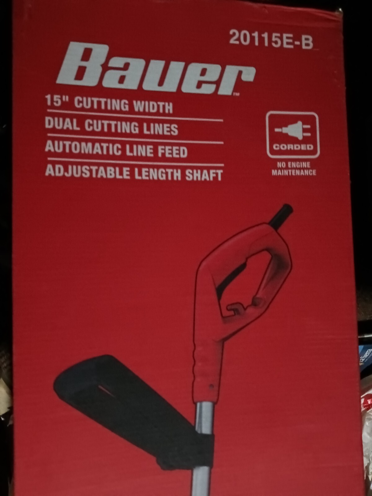 Bauer 5.5 Amp 15 in Corded Electric Grass String Trimmer Cutter | eBay
