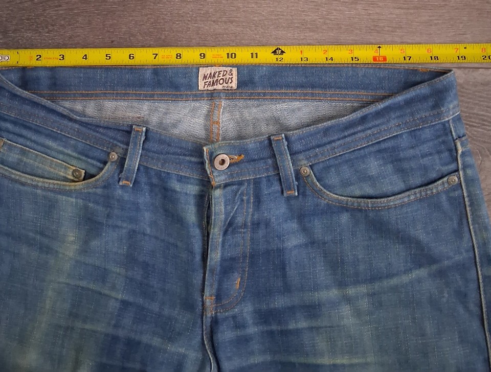 Naked & Famous Wierd Guy Royalcast Selvedge Denim Blue Jeans Straight ...