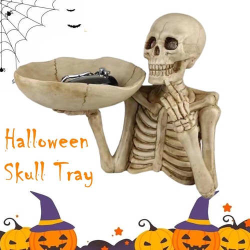 Halloween Skeleton Storage Tray Halloween Candy Holder Scary Skull ...
