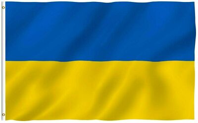 3x5 Ft Ukraine Plain Premium Quality Flag Ukrainian House Banner ...