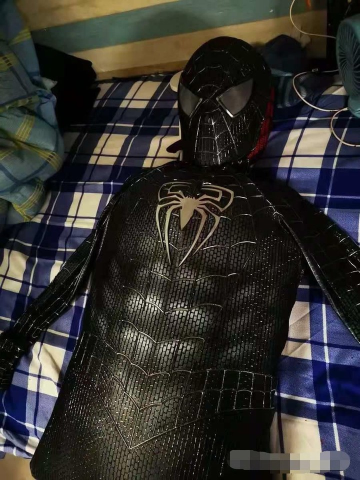 Original Black Venom Toby Spiderman Jumpsuit Costume 3D Web Coating ...