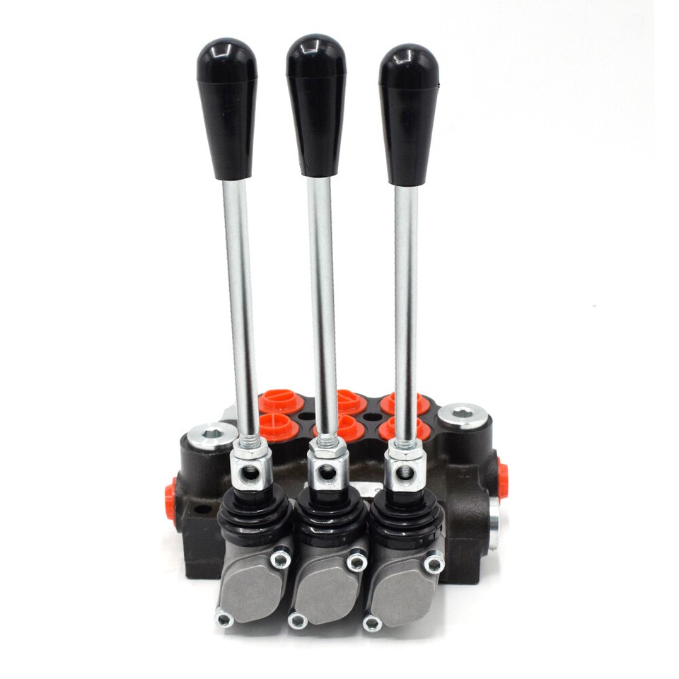 3 Spool Hydraulic Directional Control Valve Pressure Valves11 GPM 40L ...