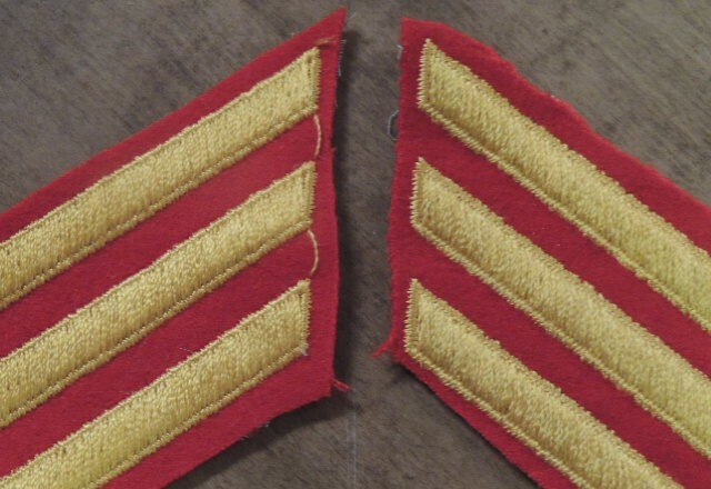 Original Pair WWII USMC Dress Blues Woven Service Stripes 12 Years | eBay